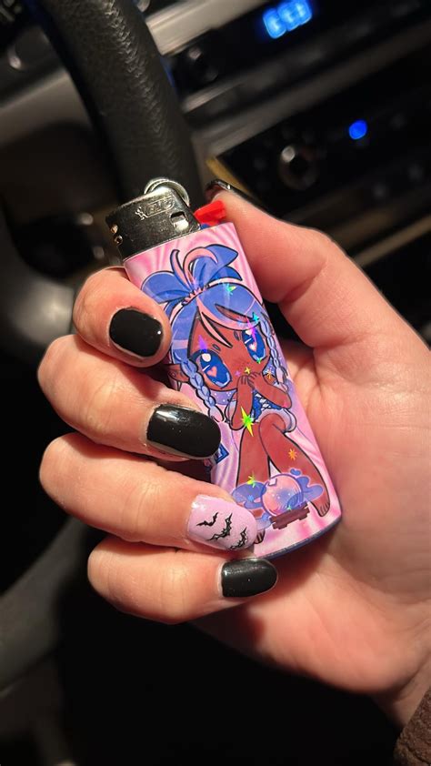 Wanted To Show Off These Cute Goth Nails I Just Got