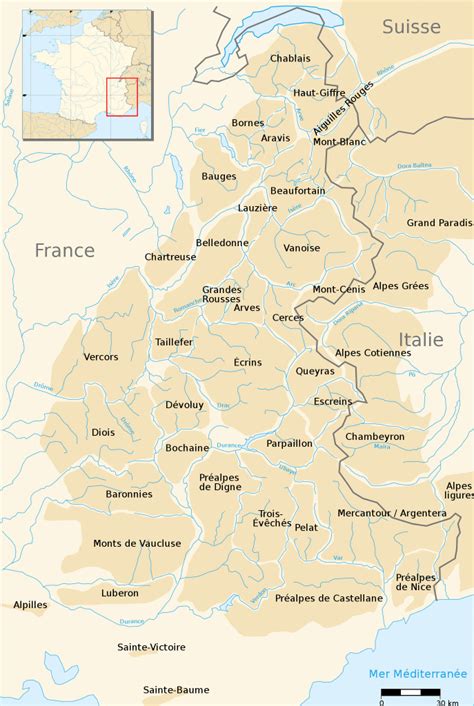 Carte Des Massifs Alpins Raynaldethienfr