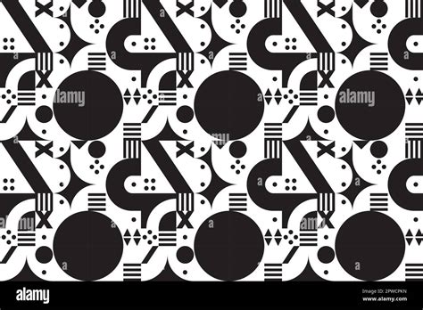 Abstract Pattern Design Graphics Made With Simple Shapes And Forms