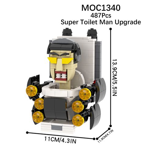 Moc1340 Creativity Series Skibidi Toilet Brick Super Toilet Man