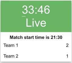 Npm Live Football Match Timer Skypack
