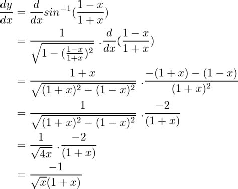 Différenciation Des Fonctions Trigonométriques Inverses Stacklima