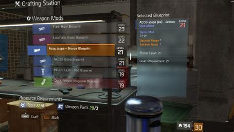 Small Laser Pointer Blueprint Crafting Blueprint Item · The Division