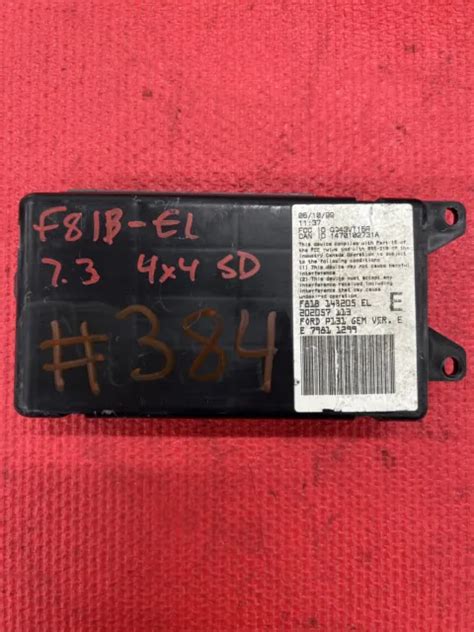 FORD SUPER DUTY F250 F350 4X4 Gem Module 99 01 F81B 14B205 El 384