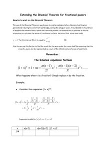Binomial Theorem