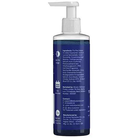 Be Bodywise Salicylic Acid Body Wash Uses Price Dosage Side Effects Substitute Buy Online