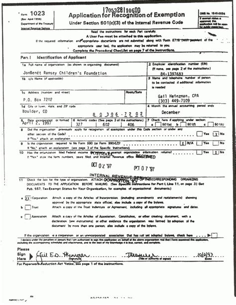 Printable 501c3 Application Printable Application