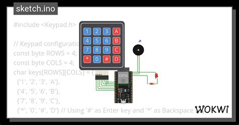 Keypad Wokwi ESP32 STM32 Arduino Simulator