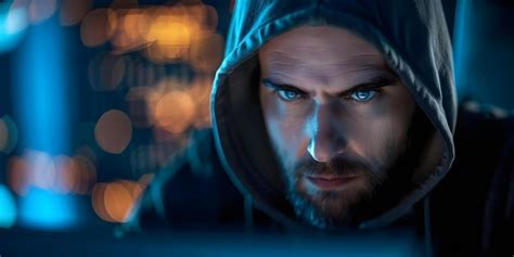 Cybercriminal Targeting Computers In Dark Setting Concept Cybercrime
