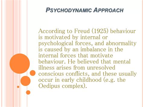 Psychodynamic Approach Strengths And Weaknesses Pptx