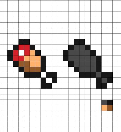 マイクラアイテム ドット絵 】 満腹ゲージ 《 アイロンビーズ クロスステッチ 図案 》 Laula Beads