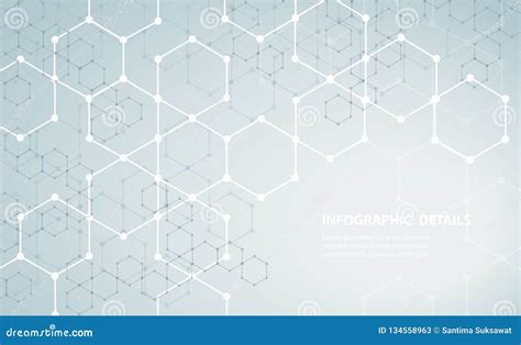 The Shape Of Hexagon Concept Design Abstract Technology Background