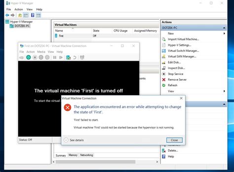 Virtual Machine Could Not Start Because The Hypervisor Is Not Running