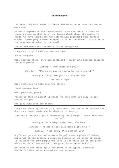 The Retribution Final Script Pdf
