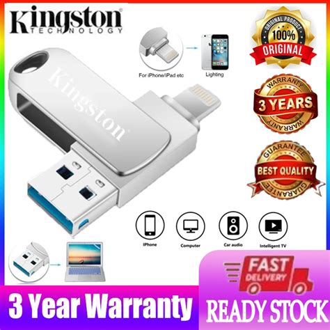 Jual Kingston Flashdisk 3 In 1 Ios Otg Usb Flash Drive 512gb 1tb 2tb Rotation Pen Drive For