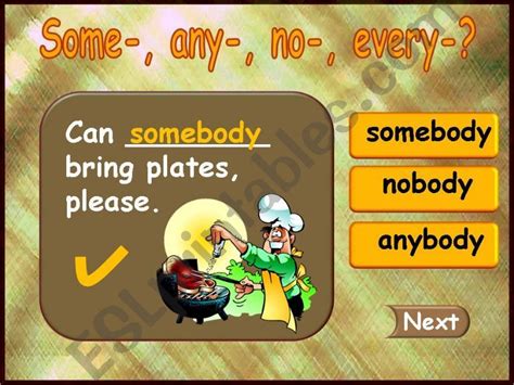 Esl English Powerpoints Somebody Anybody Everybody Nobody Part 2