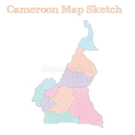 Cameroon Hand Drawn Map Stock Vector Illustration Of Politics 133415244