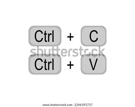 Ctrl C Ctrl V Keyboard Buttons Stock Vector Royalty Free Shutterstock