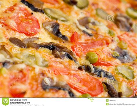 Pizza Mushrooms And Vegetable Stock Image Image Of Nutrition Tasty