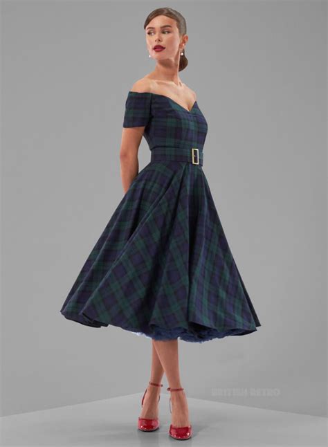 Tartan Dress And Plaid Dresses Uk British Retro