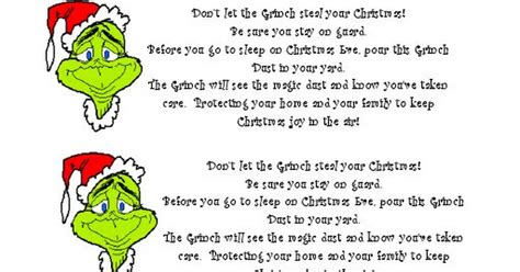 Grinch Poem Printable