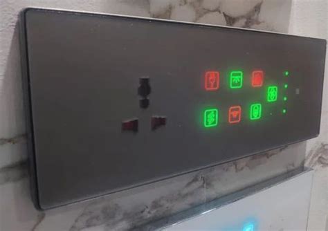 10a 8m 6 Switches 1 Socket Touch Modular Switch Socket Combination Pvc