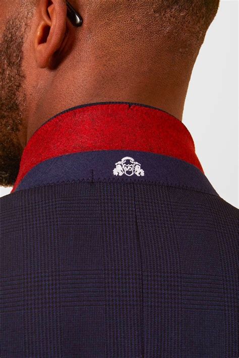 Marc Darcy Marc Darcy Bromley Navy Blue Check 3 Piece Suit Menswearr House Of Menswear