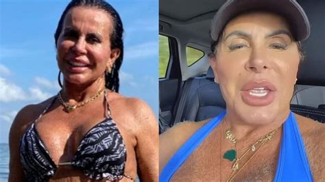 Gretchen volta a debochar de críticas por ter pelos nos seios Tony Ramos mulher