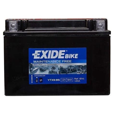 Bateria Exide ETX9 BS 12V 8Ah YTX9 BS EXIDE Tudor Baterías Moto