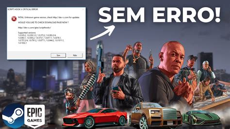 Script Hook V Error Resolvido ApÓs AtualizaÇÃo Do Gta 5 Steam And Epic