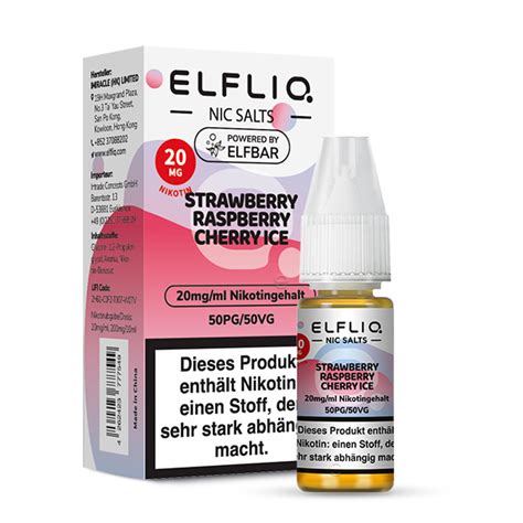 Strawberry Raspberry Cherry Ice 10ml Pod Liquid Ep