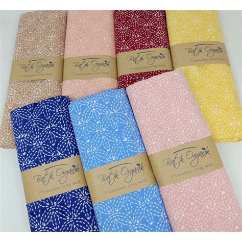 Jual Kain Batik Katun Cap Sashiko Kawung Kecil Shopee Indonesia