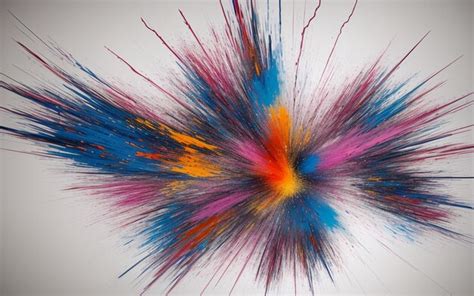 Premium Ai Image Explosive Eruption Bursting Abstract Shape Dynamic