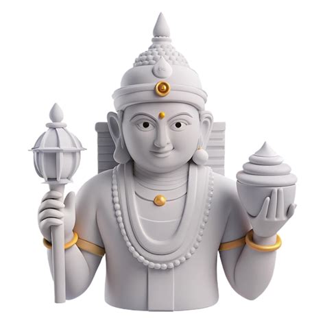 A Statue Of A God With A Statue Of Deity Premium Ai Generated Psd