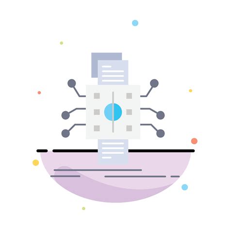 Analysis Data Datum Processing Reporting Flat Color Icon Vector