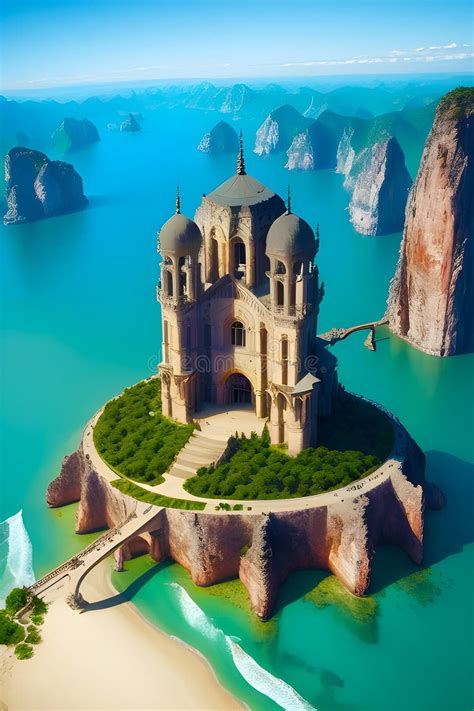 Floating Castle Island Stock Illustrations 1 104 Floating Castle