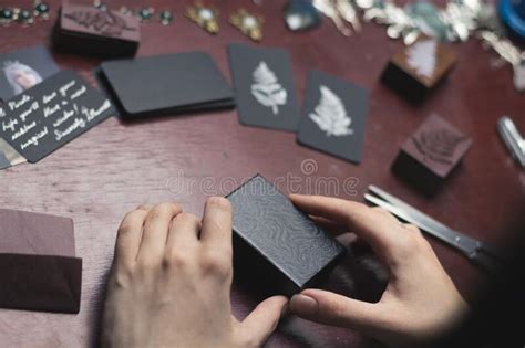 Close Up Tiny Black Package Concept Photo Stock Image Image Of Table Concept 262591007