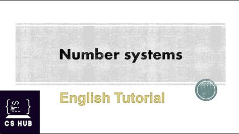 Number Systems Binary Octal Decimal Hexadecimal Positional And Non Positional Number