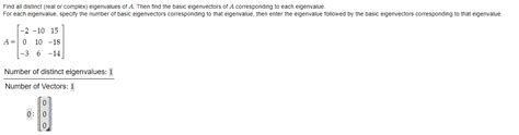 solved find all distinct real or complex eigenvalues of a