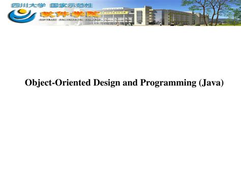 PPT Object Oriented Design And Programming Java PowerPoint Presentation ID
