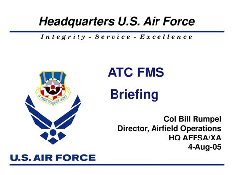 PPT ATC FMS Briefing PowerPoint Presentation Free Download ID
