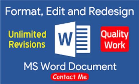 Create Edit Format Design And Type Microsoft Word Documents By