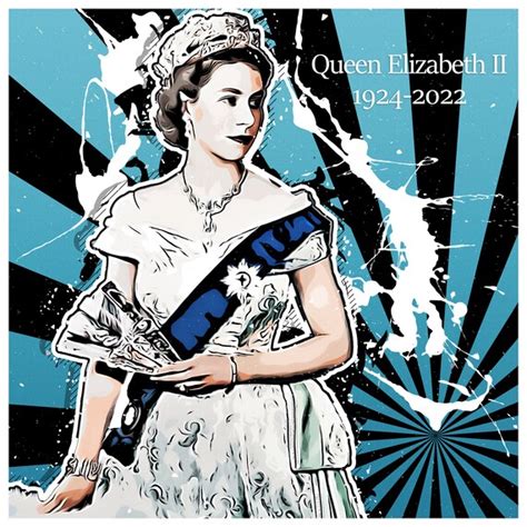 Queen Elizabeth Ii Pop Art Poster Digital Art Print Etsy Israel