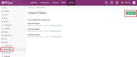 importing csv data into your account