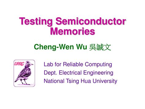 Ppt Testing Semiconductor Memories Powerpoint Presentation Free Download Id436646