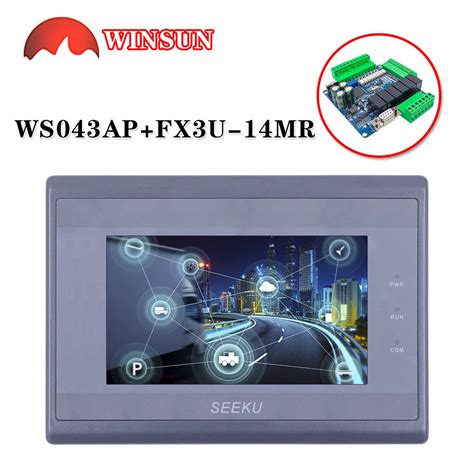 With Fx3u 14mr Fx3uhmi Plc Support Ws 043ap Touch Screen Relay