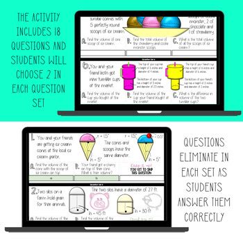 Volume Word Problems Choose Activity By Hello Algebra TPT