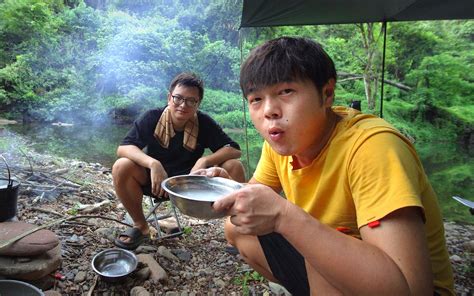 露营第二天，消耗了亿点食材，也获得了一点食材 去种田的向凹凸 去种田的向凹凸 哔哩哔哩视频