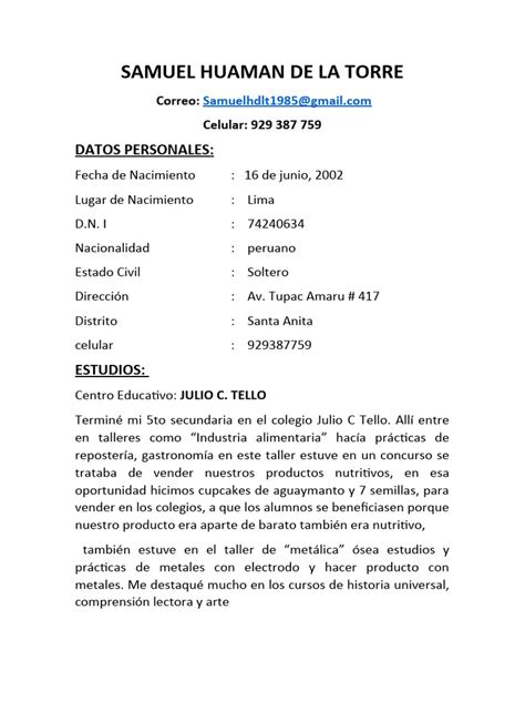 Cv 2024 Pdf