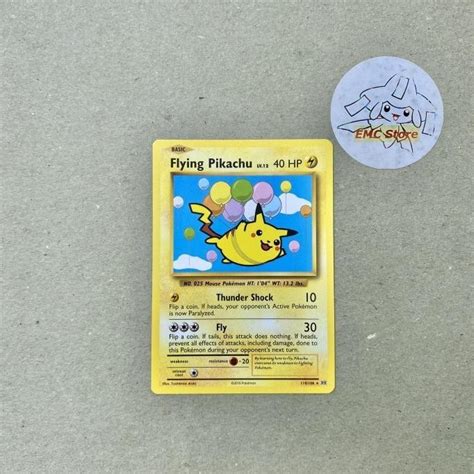 Pokemon Tcg English Flying Pikachu 110108 Xy Evolutions Shopee